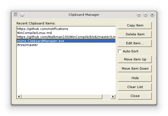 GitHub - Walkman100/ClipboardManager: This project keeps a list of anything that went into the ...